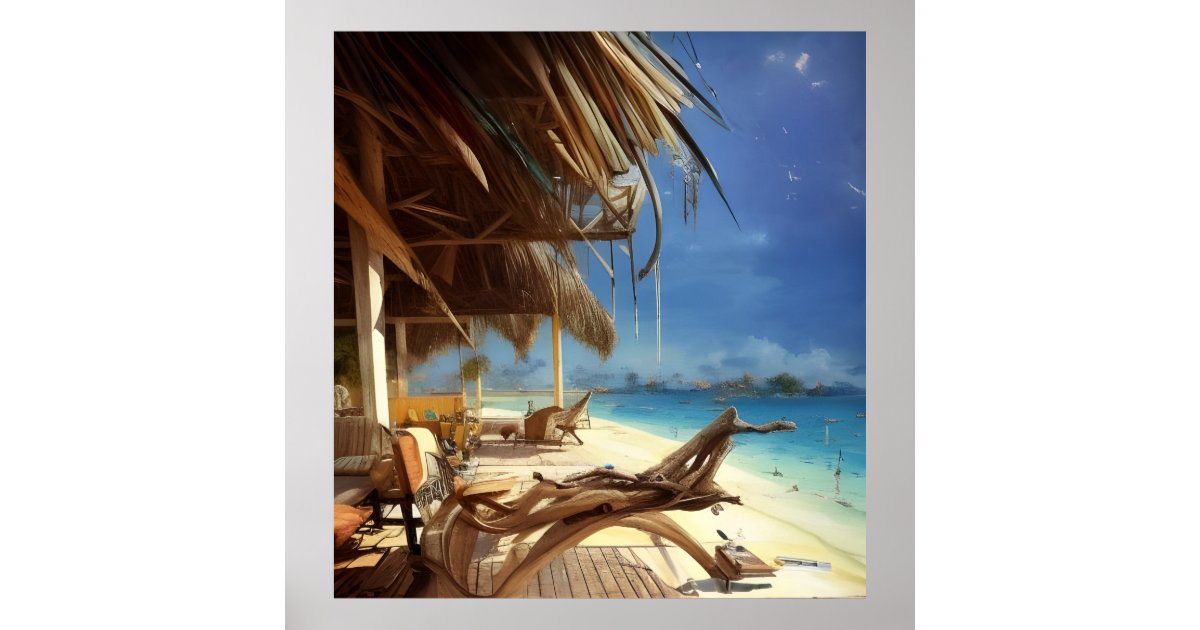 Beach Scene 2 Poster | Zazzle