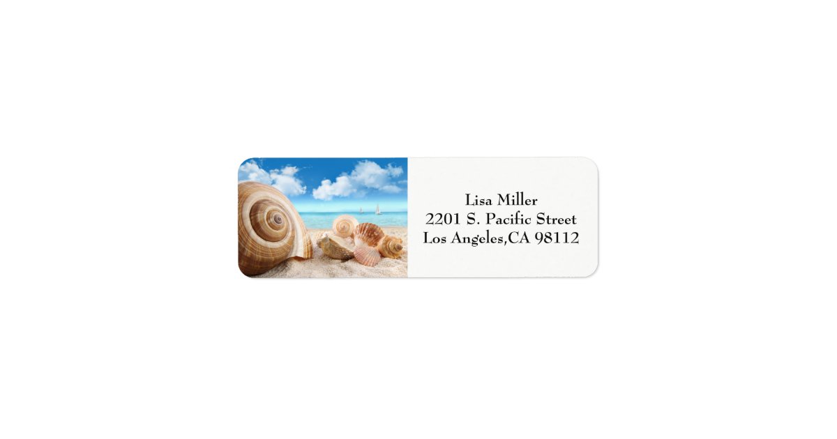 Beach Scene Address Labels | Zazzle