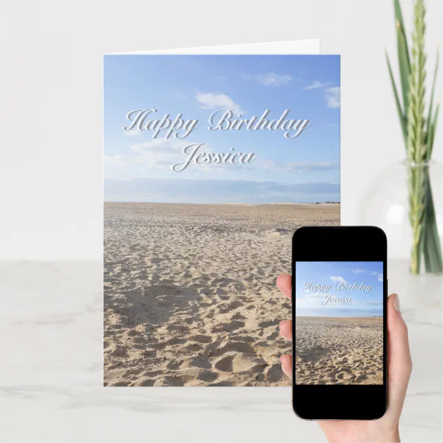 Beach Scene Birthday Card | Zazzle