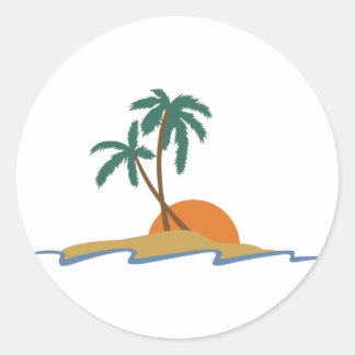 Beach Scene Stickers | Zazzle