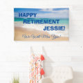 Beach Scene Happy Retirement Banner | Zazzle