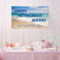 Beach Scene Happy Retirement Banner | Zazzle