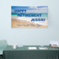 Beach Scene Happy Retirement Banner | Zazzle