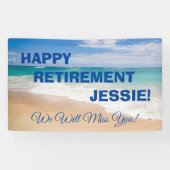 Beach Scene Happy Retirement Banner | Zazzle