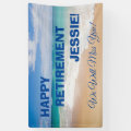Beach Scene Happy Retirement Banner | Zazzle
