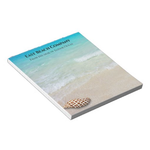 Beach Scene Junonia Seashell Blank Personal Notepad | Zazzle
