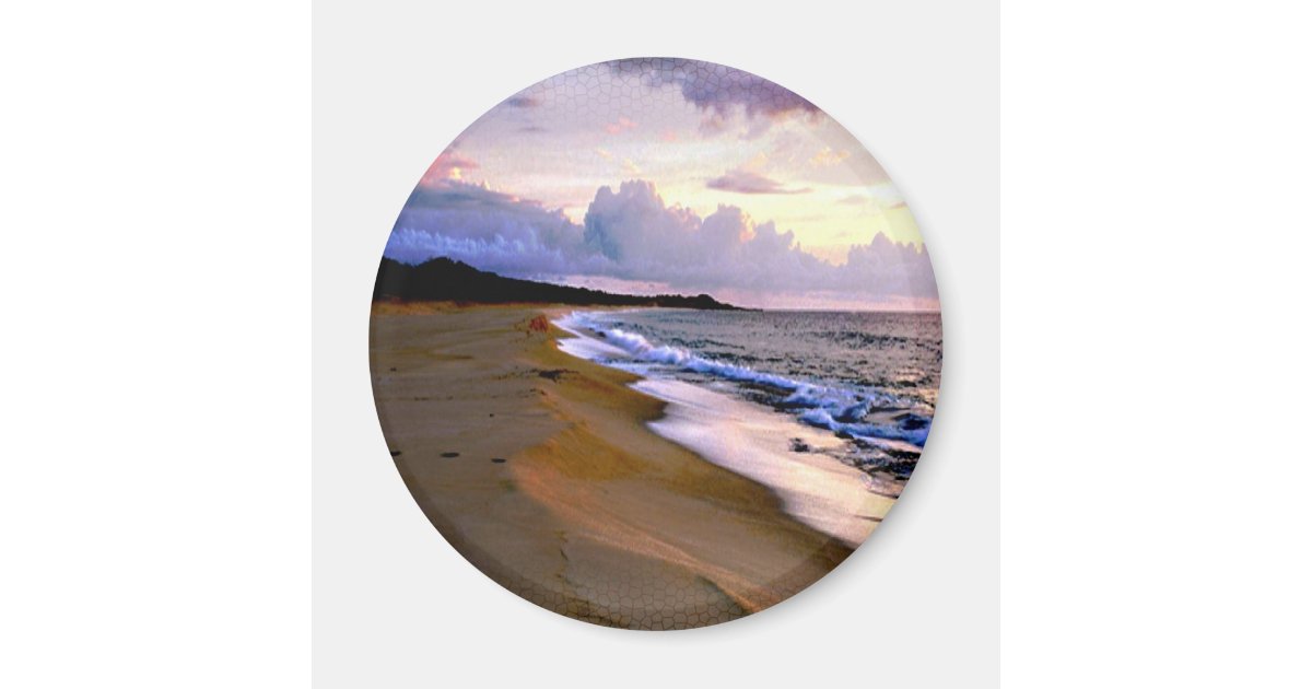 Beach Scene Magnet Wedding Favor | Zazzle