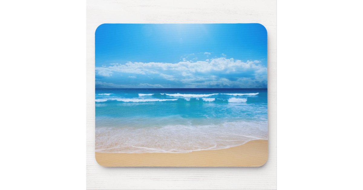 Beach Scene Mouse Pad | Zazzle