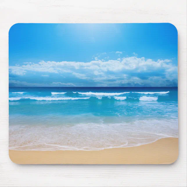 Beach Scene Mouse Pad | Zazzle