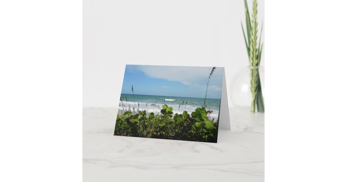 Beach Scene Note Card - Blank | Zazzle