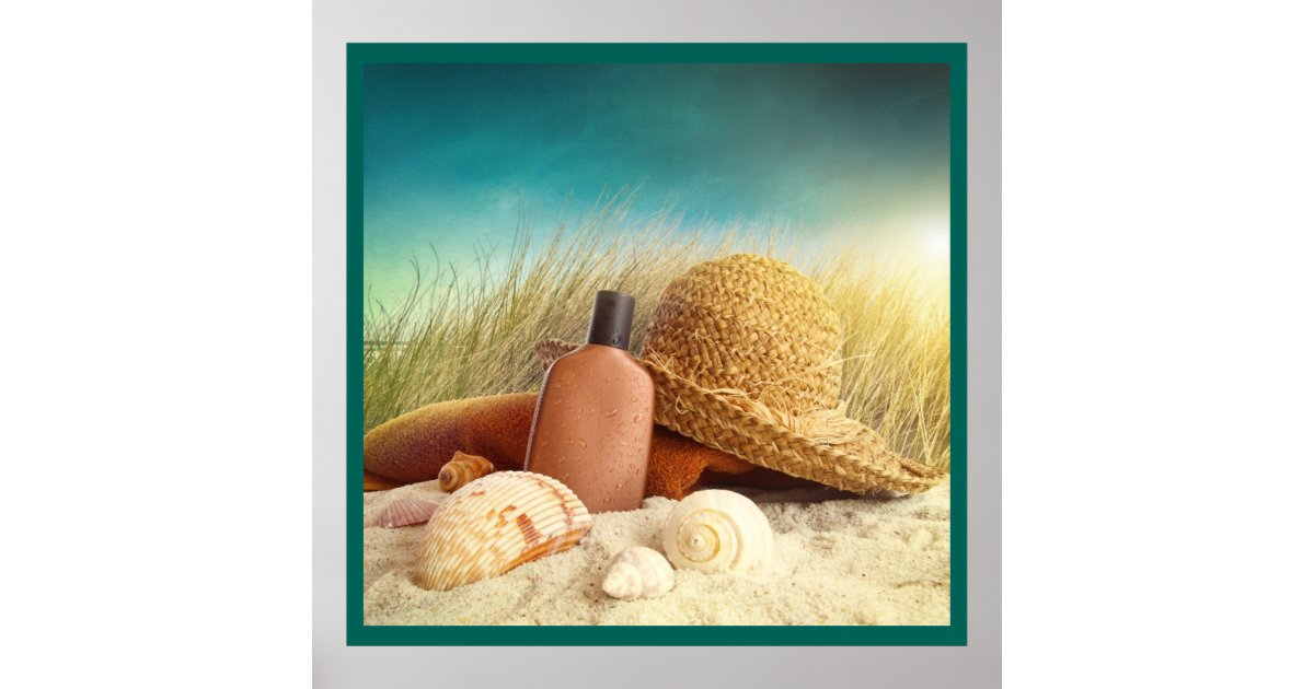 Beach Scene Poster | Zazzle