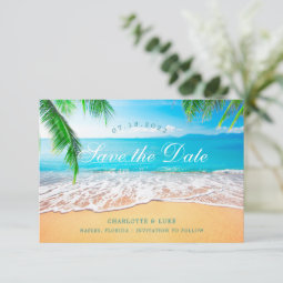 Beach Scene Save the Date | Zazzle