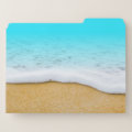 Beach Scenes Colorful Seashells Decorated Folders | Zazzle