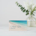 Beach Sea Calm Travel Aqua Blue QR Code Business Card | Zazzle