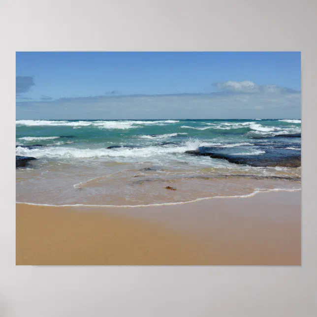 Beach Sea Sand Poster | Zazzle