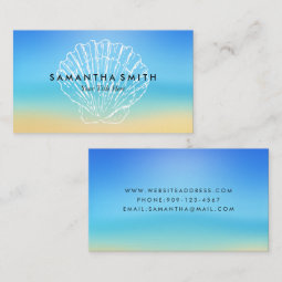 Beach Seashell Business Card | Zazzle