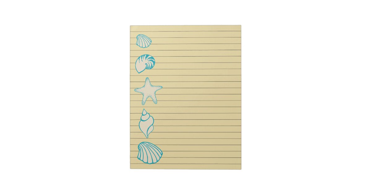 Beach Seashell Notepad | Zazzle