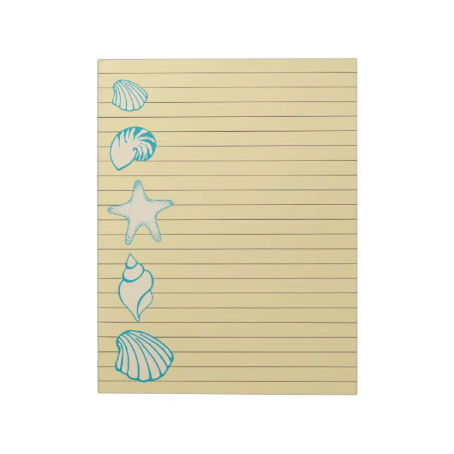 Beach Seashell Notepad | Zazzle