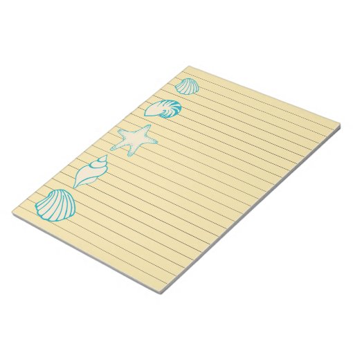 Beach Seashell Notepad | Zazzle