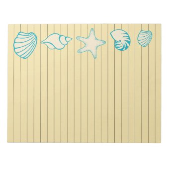 Beach Seashell Notepad | Zazzle