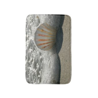 Beach Seashell Theme Bath Mat | Zazzle