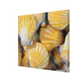 Beach Seashells Art Canvas Print | Zazzle