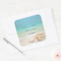Beach Seashells Wedding Square Sticker | Zazzle