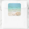 Beach Seashells Wedding Square Sticker | Zazzle