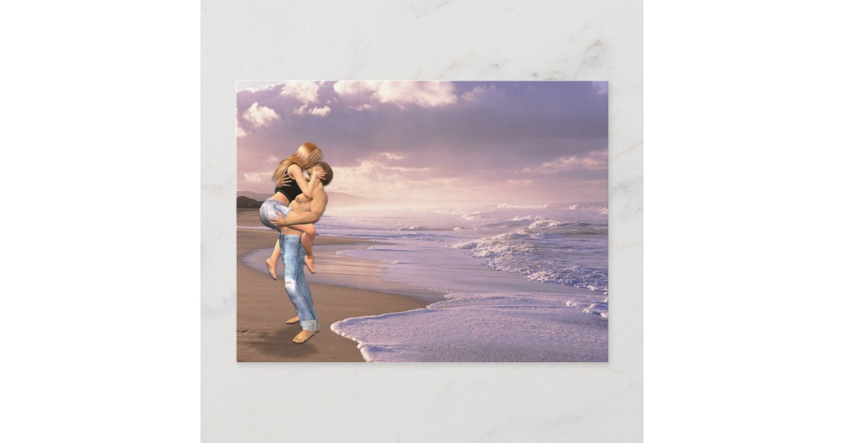 Beach She Said Yes copy Announcement Postcard | Zazzle