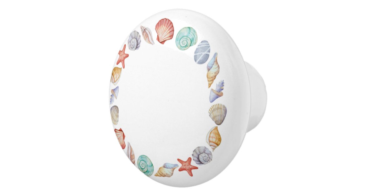Beach Shell Circle Drawer Knobs | Zazzle