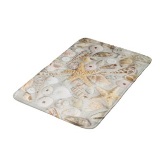 Beach Shells Bath Mat | Zazzle