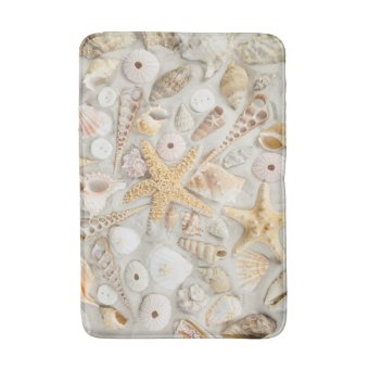 Beach Shells Bath Mat | Zazzle