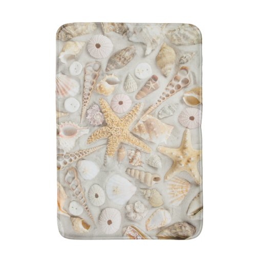 Beach Shells Bath Mat | Zazzle