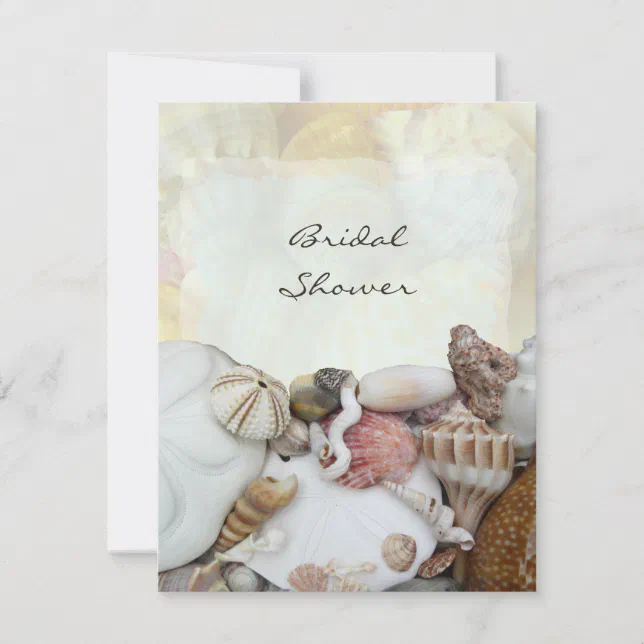 Beach Shells Bridal Shower Invitation | Zazzle