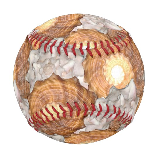 Beach shells natural summer pattern baseball | Zazzle.com
