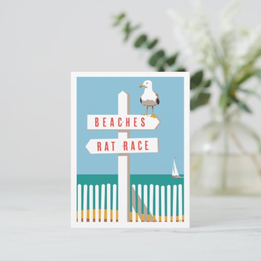 Beach Sign Post Postcard | Zazzle