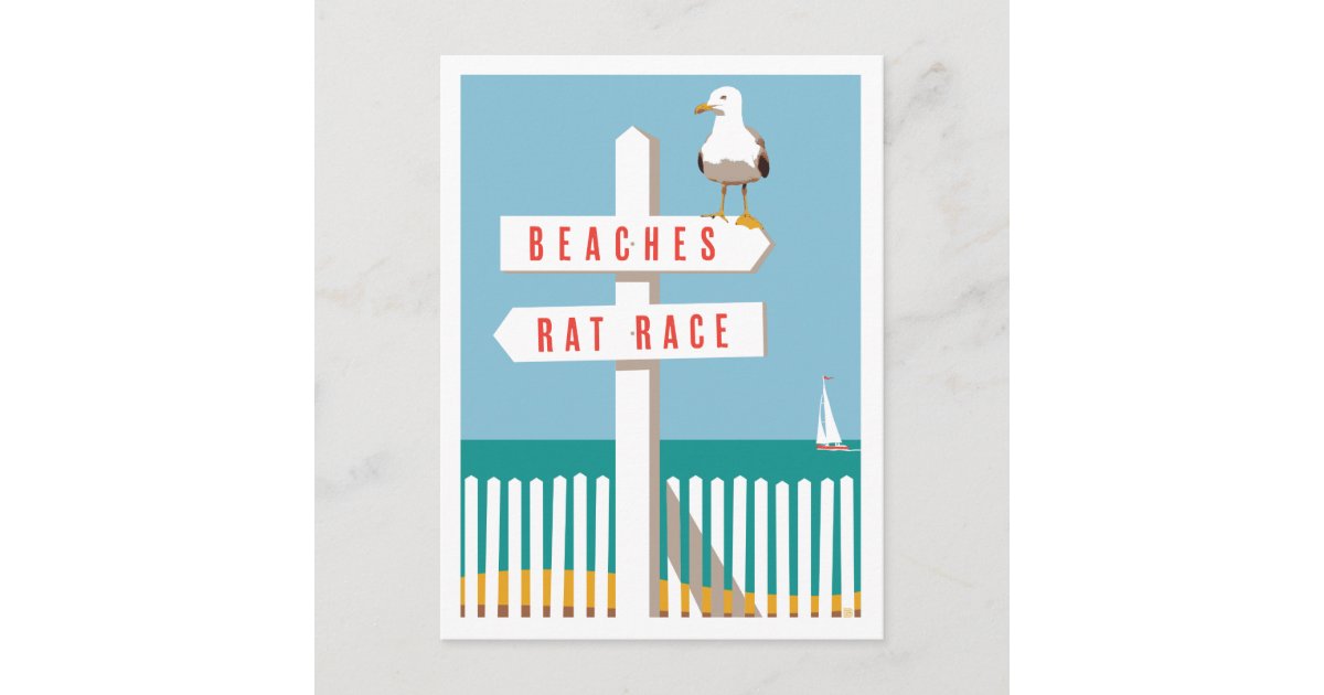 Beach Sign Post Postcard | Zazzle