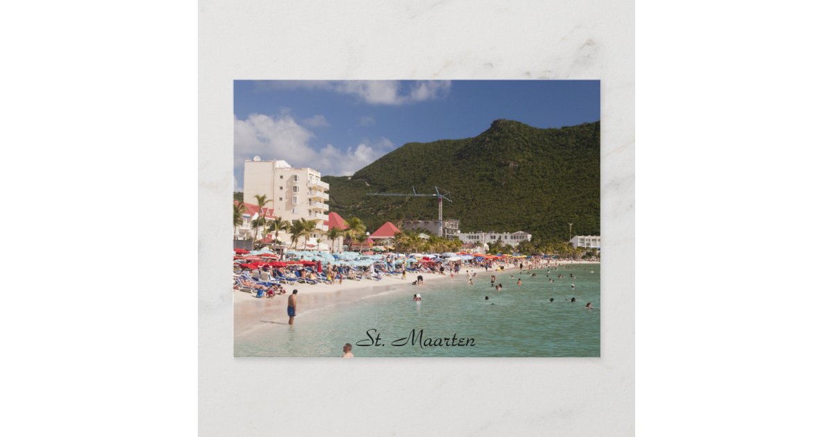 Beach St. Maarten, St. Maarten Postcard | Zazzle