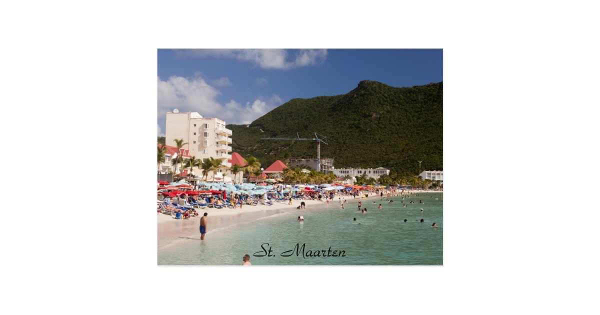 Beach St. Maarten, St. Maarten Postcard | Zazzle.com