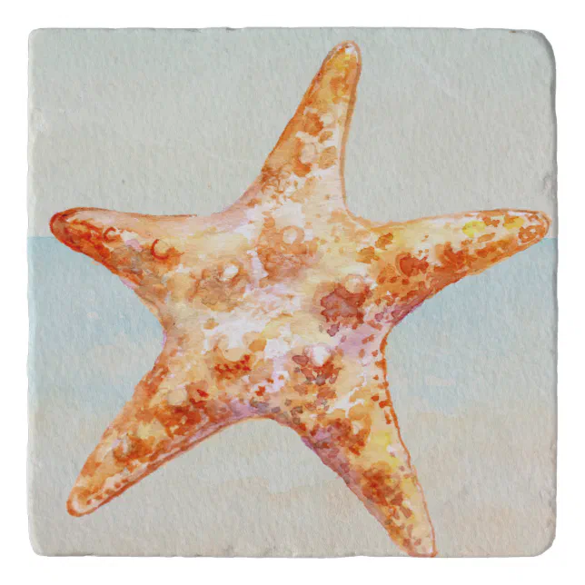 Beach Starfish Nautical Ocean Trivet | Zazzle