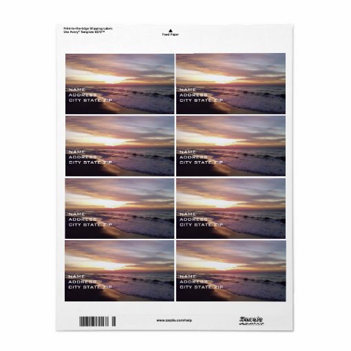 BEACH SUNRISE**** ADDRESS LABEL | Zazzle