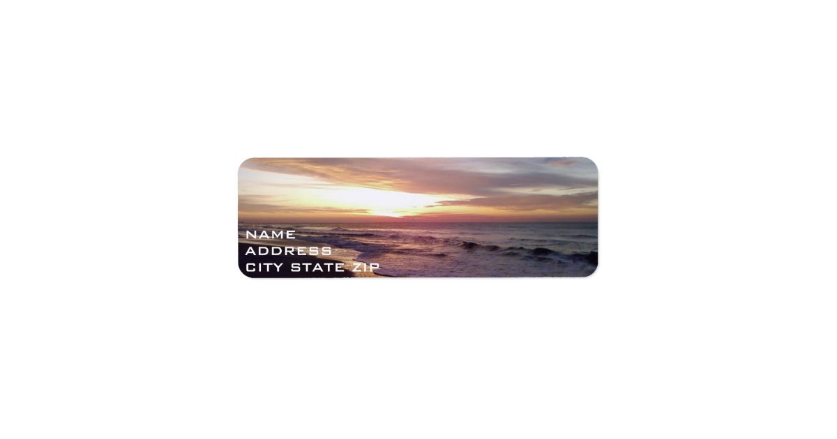 BEACH SUNRISE ADDRESS LABEL | Zazzle