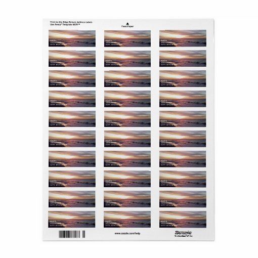 BEACH SUNRISE ADDRESS LABEL | Zazzle