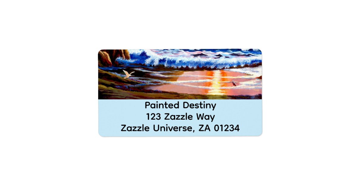 Beach Sunrise Label | Zazzle
