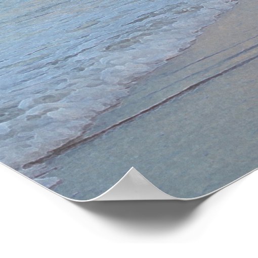 Beach Sunrise Over Calm Water Artistic Art Poster | Zazzle