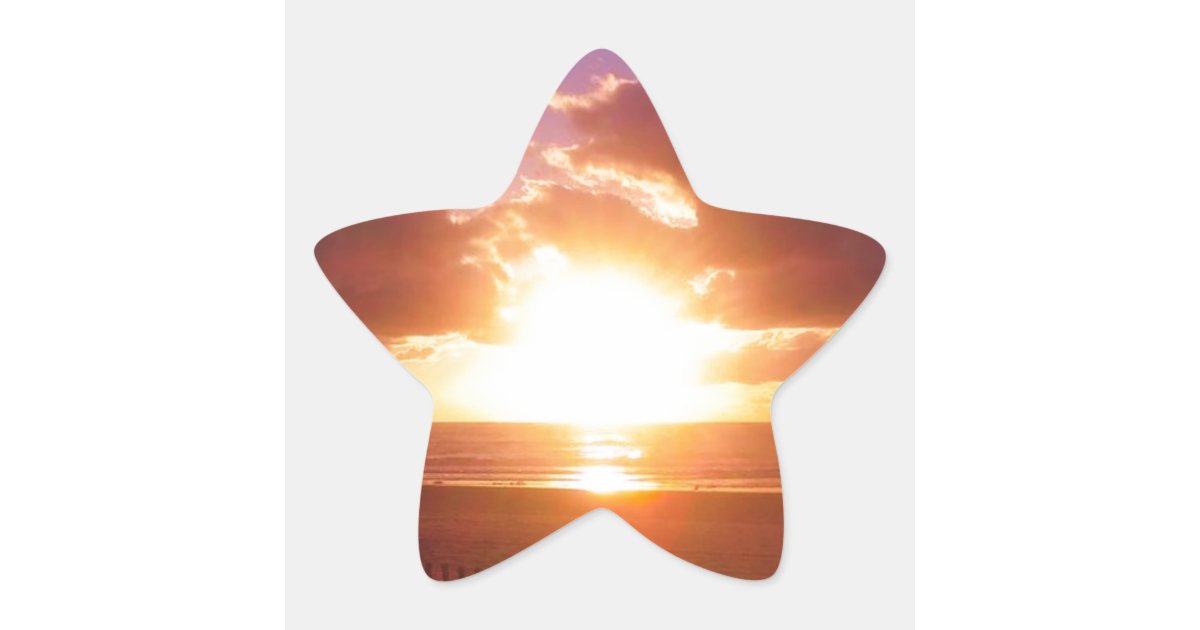 Beach sunrise stickers | Zazzle