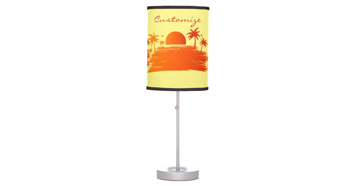 Beach Sunrise Sunset Thunder_Cove Table Lamp | Zazzle