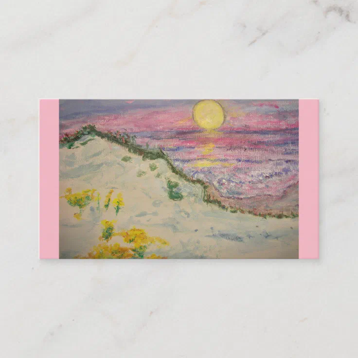 Beach Sunset Business Card | Zazzle