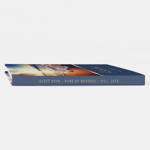 Beach Sunset In Loving Memory Guest Book | Zazzle