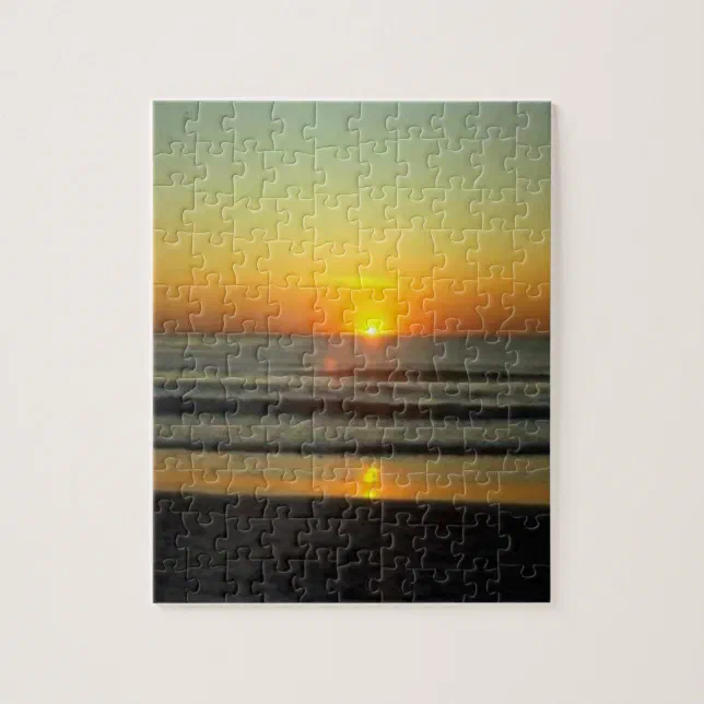 Beach Sunset Jigsaw Puzzle | Zazzle